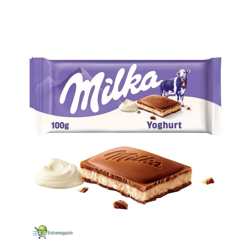 Chocolate de leche con crema de yogur 23x100g MILKA