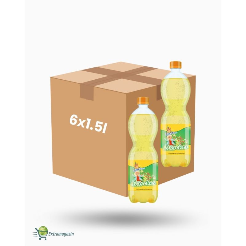 Refresco con gas sabor de pera "DYUSHES" 6x1.5L LIMOTINO